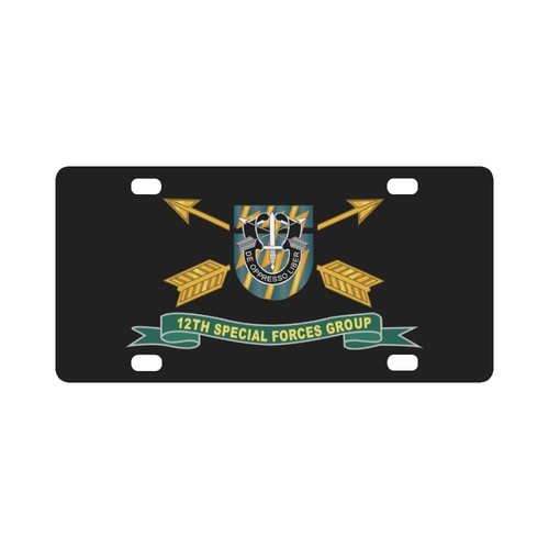 License Plate - Army - 12th Special Forces Group - Flash w Br - Ribbon ...