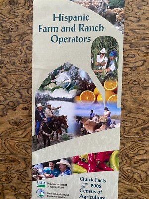 Hispanic Farm & Ranch Operators 6 Panels Brochure 2002 | eBay