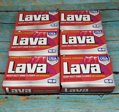 Lava Hand Bar Soap Heavy-Duty Cleaner Pumice Powered 5.75 oz ~ Lot of 6 ...