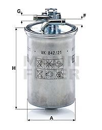 Kraftstofffilter Kraftstoff Filter Mann-Filter Wk842/21X für Audi A6 C6 ...