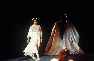 Italian ballet dancer Carla Fracci playing role Giselle during- 1982 ...