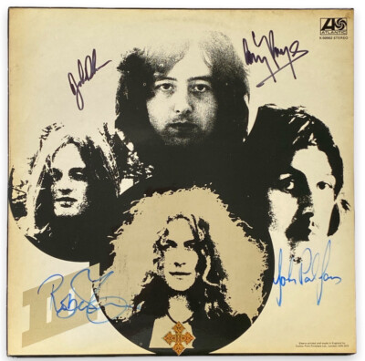 LED ZEPPELIN AUTOGRAPH ALBUM 3 ALL MEMBERS SIGNED PHOTO SIGNATURE 8X8 ...
