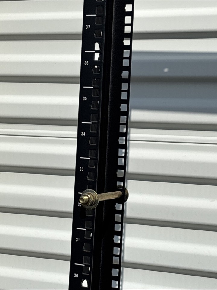 7ft Open Frame 19" 45U 2-Post Black IT Network Server Relay Rack 900lbs ...