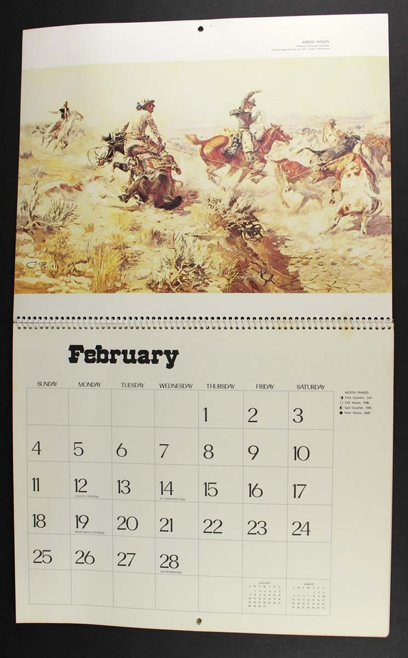 Vintage - CHARLES M. RUSSELL 1979 CALENDAR with 14 Painting ...