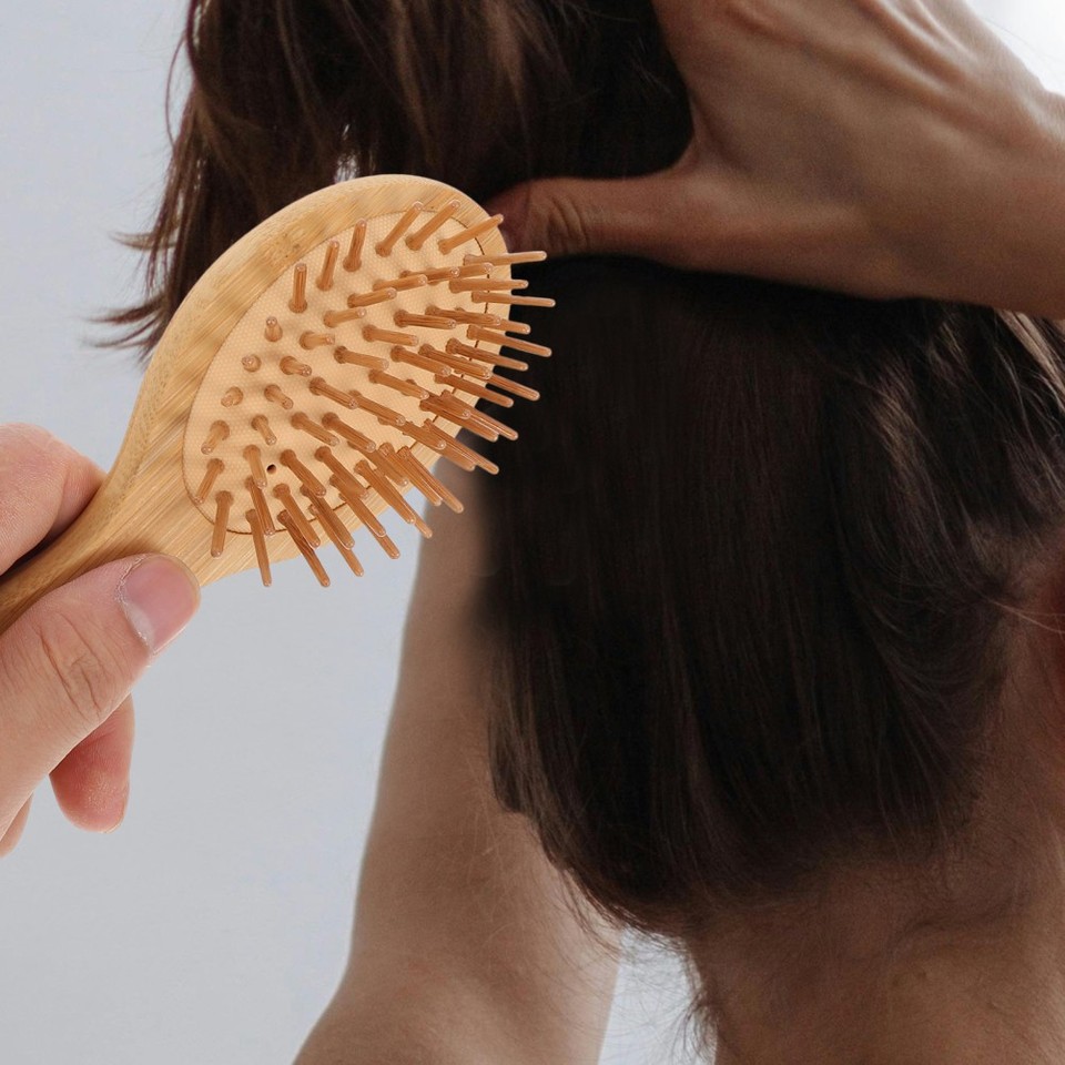 2 Pcs Massaging Comb Anti Static Massage Bamboo Combs Hair for Styling ...