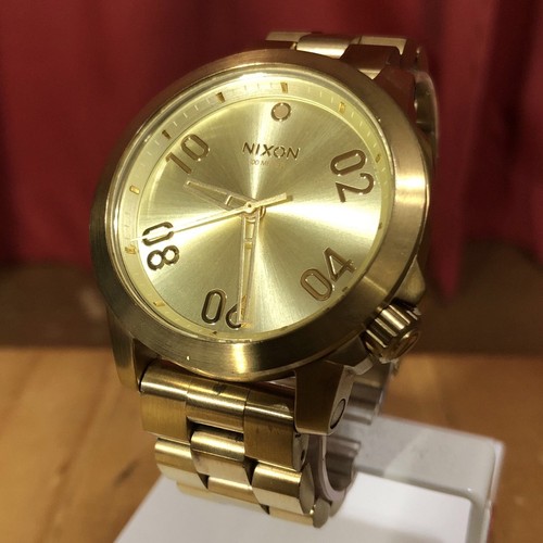 Nixon THE RANGER 40 Gold Watch 100m water-resistant new battery used ...