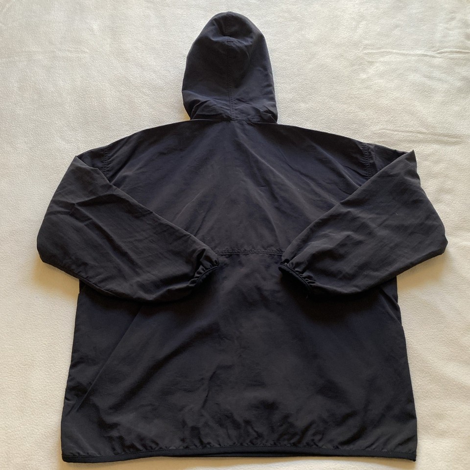 J.CREW Oarsman Men's Black Anorak Pullover Jacket Hooded 1/2 Zip Made ...