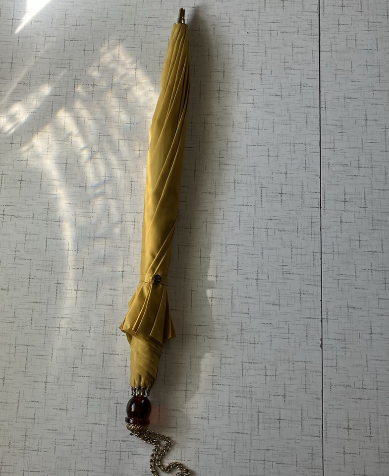 Vintage MOD Polan Katz PK Yellow Umbrella Parasol Bakelite Handle ...