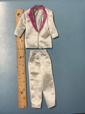 Vintage 1992 Mattel Barbie Ken Doll Shiny White Secret Hearts Suit From ...