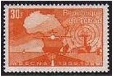 Chad 222, MNH. Michel 286. ASECNA.Plane, Map of Africa, 1969. | eBay