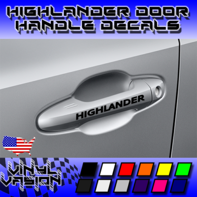 4x Toyota Highlander Door Handle Decal Sticker LE XLE SE Limited ...