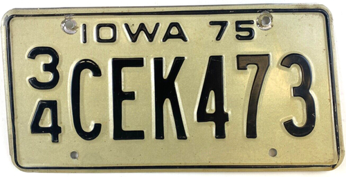 Iowa 1975 License Plate Garage Auto Tag Floyd Co Man Cave Wall Decor ...