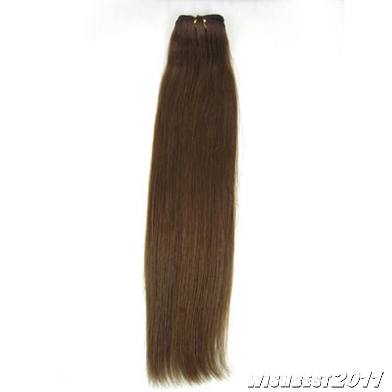 Full Head Double Weft Sew in Weft Hair Extensions Weave Real Human Hair ...
