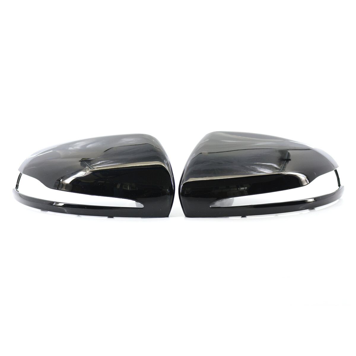 For Pair Mercedes Benz W205 W222 W213 Gloss Black Wing Mirror Cover Cap ...