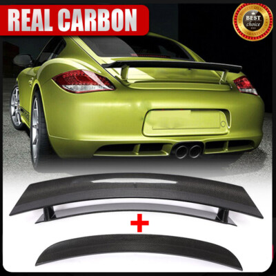 Real Carbon Fiber Rear Trunk Spoiler Wing Lip For Porsche 987 Cayman ...