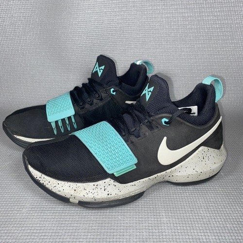🏀🌟 Nike Paul George 1 Light 2017 Size 8 Basketball Shoes Black /Aqua | eBay
