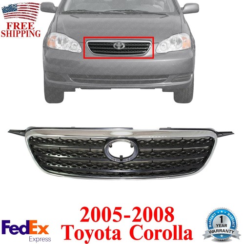 Grille Assembly Chrome Shell / Dark Gray Insert For 2005-2008 Toyota ...