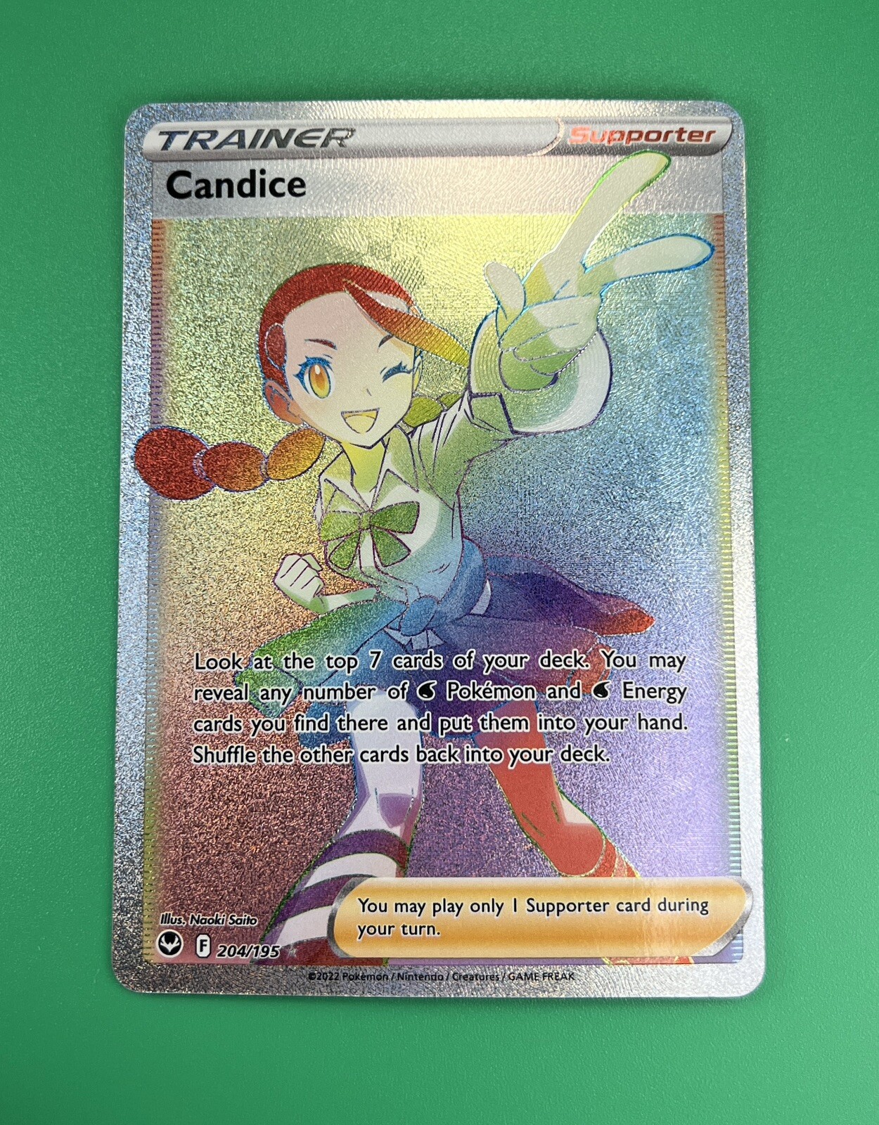 Pokemon TCG Silver Tempest NM Trainer Candice 204/195 Rainbow Rare | eBay