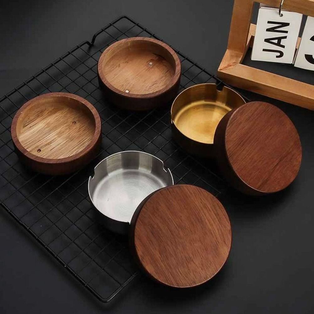 Walnut Wood Walnut Wood Ashtrays Fly Ash Ashtray Office | eBay