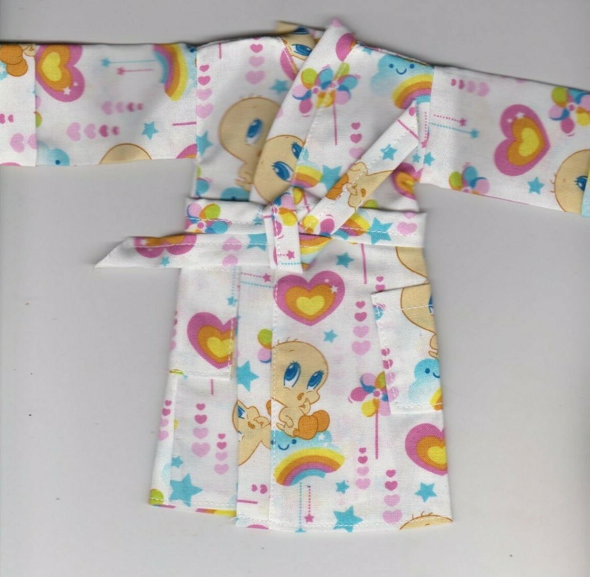 KEN AND CHRISTMAS ELF-TWEETY BIRD PRINT ROBE THAT FITS AN ELF DOLL ...