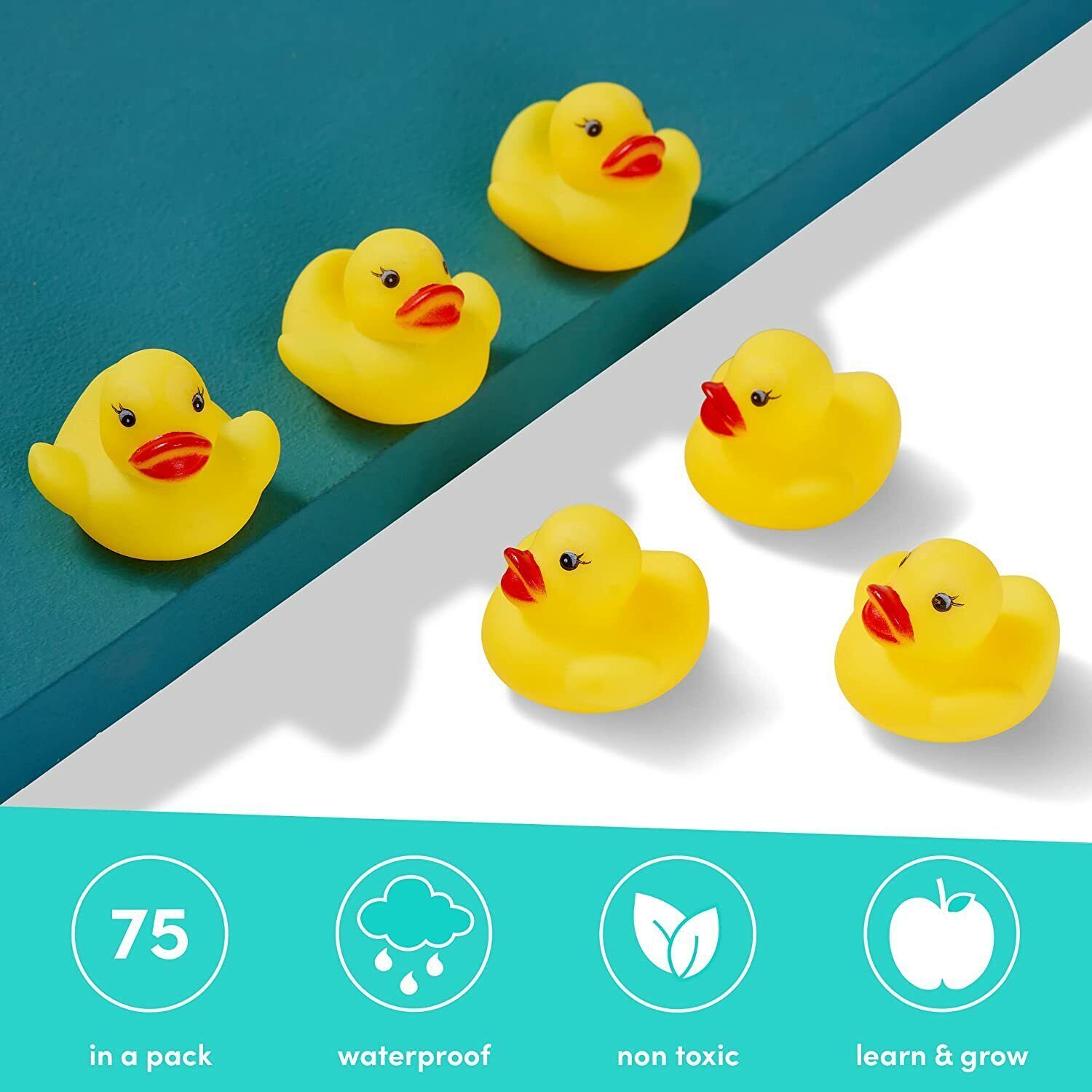 75 Quietscheentchen Quietscheenten Badeenten Gummienten Plastikenten ...