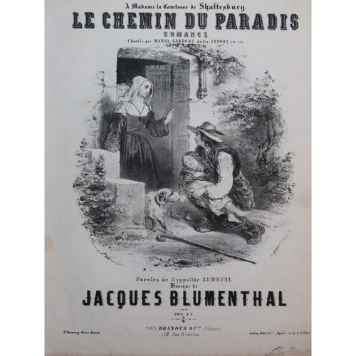 BLUMENTHAL Jacques Le Chemin du Paradis Chant Piano ca1855 | eBay