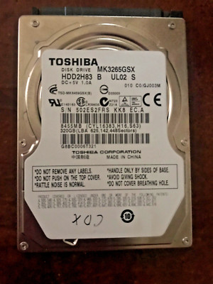 Toshiba MK3265GSX 320GB, Internal, 5400 RPM, 2.5" Hard Drive, Storage ...