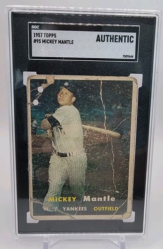 1957 Topps Mickey Mantle #95 SGC Authentic | eBay