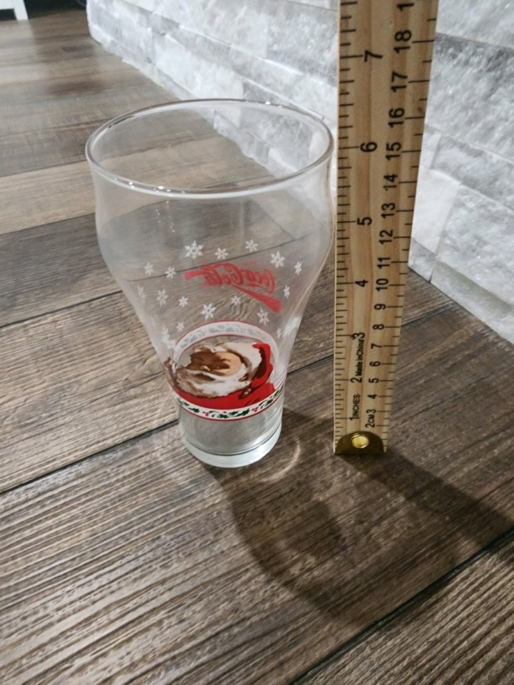 Vintage Coca- Cola Christmas Happy Holidays Santa Claus glass | eBay UK