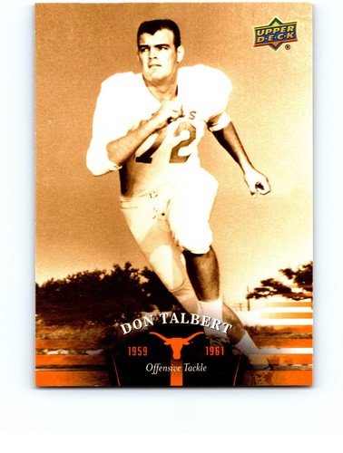 Don Talbert #6 Texas Longhorns 2011 Upper Deck NM+ | eBay