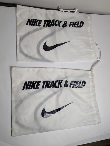 White Nike Track & Field Spike Shoe Bag Carry Tote Drawstring - 2 Bags ...