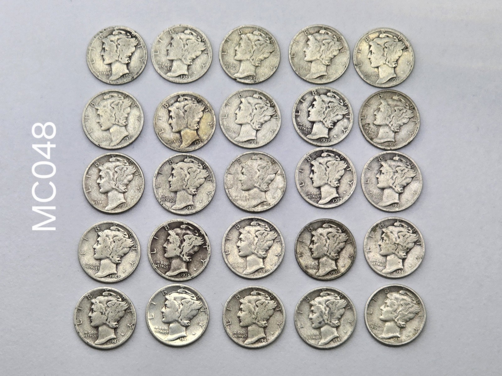 Lot Of 25 Silver Mercury Dimes. P,D&S, US Silver Coins, Collectors Coins, MC048 | eBay