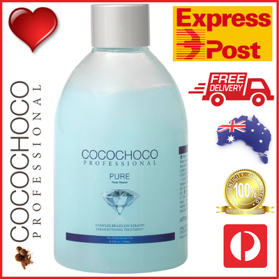 COCOCHOCO Pro PURE Keratin Treatment 250ml Soft Salon Style Hair FREE ...