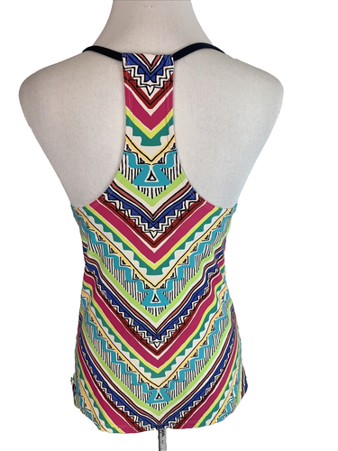 Anne Cole 2 Piece Tankini -Racer Back- Multi Color AZTEC Stripe- Sz L ...