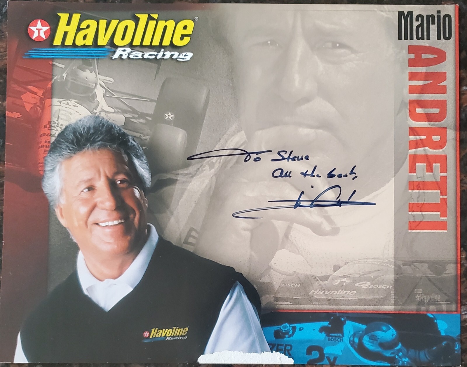 Mario Andretti Autograph 8x10 Photograph Formula 1 Indy Car Havoline | eBay