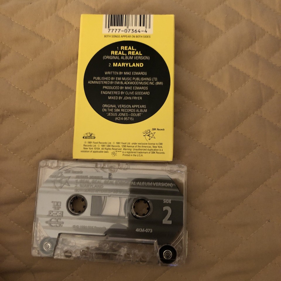 JESUS JONES - REAL REAL REAL / MARYLAND CASSETTE SINGLE | eBay