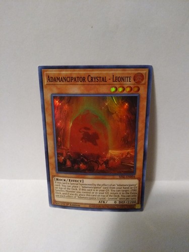 Yugioh 1st Ed. Adamancipator Crystal - Leonite Super Rare Holo SESL ...