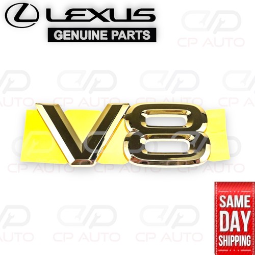 1998 - 2002 LEXUS LX470 REAR BACK DOOR LIFTGATE V8 EMBLEM GOLD OEM NEW ...