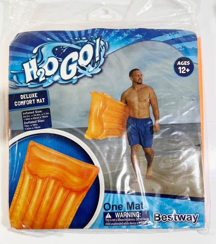 H2O GO: Deluxe Comfort Mat (Orange) Float, Summer Ages 12+ Pool (BRAND ...