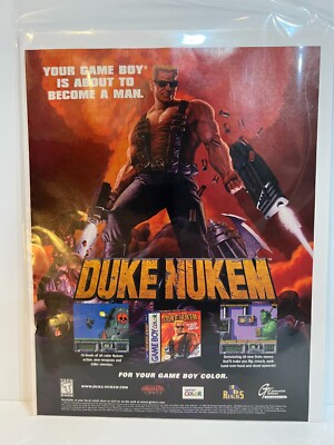 Duke Nukem Gameboy Color - Video Game Magazine Ad - Nintendo - 3D ...