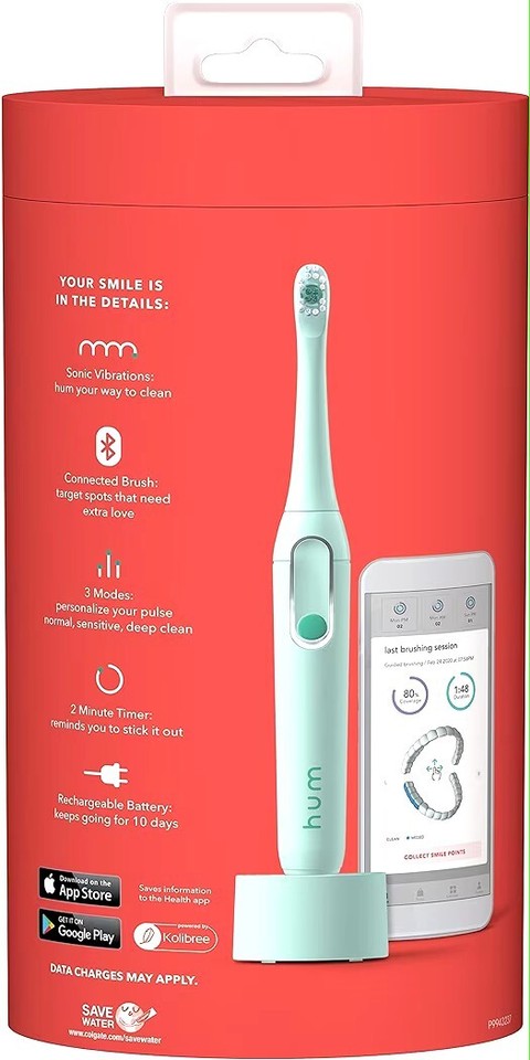 Hum by Colgate Smart Electric Toothbrush Kit - Rechargeable Toothbrush ...