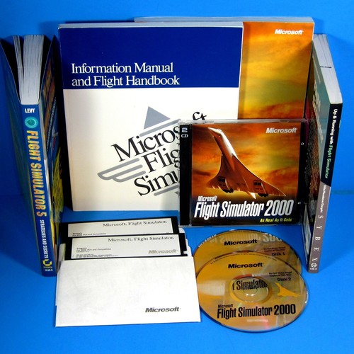 Microsoft Flight Simulator pc game bundle Version 4, 2000 & 2 strategy ...