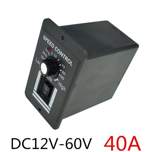 40A PWM DC Motor Speed Controller 12V 24V 36V 48V Variable Speed Switch ...