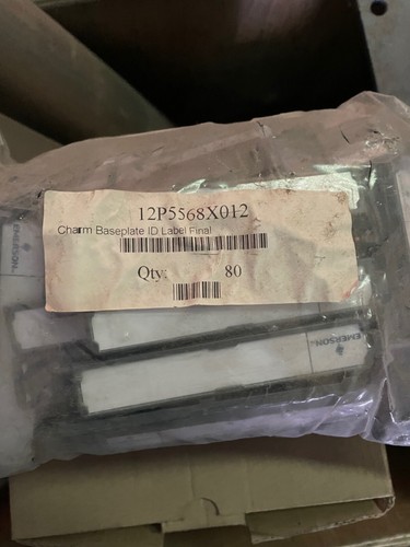 80 Pieces-Emerson DeltaV Kl4502x1-ka1 Charm Baseplate Id Lable Assy ...