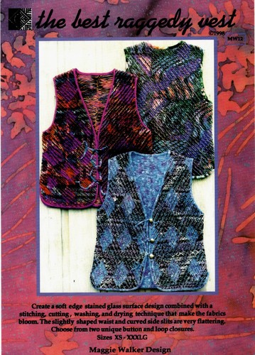 The Best Raggedy Vest Sewing Pattern Uncut Size XS-XXXL by Maggie ...