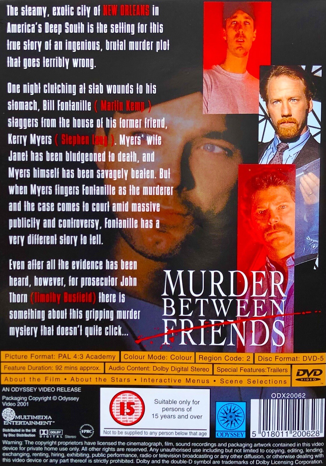 97 Murder Between Friends DVD True Life Crime Drama Martin Kemp R2 for ...