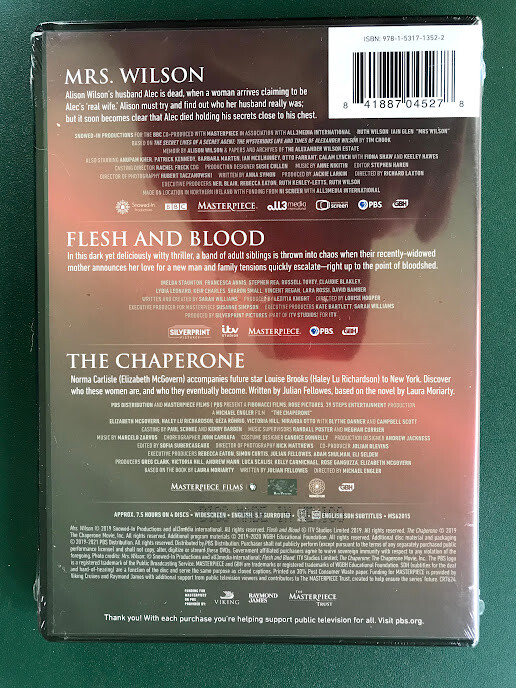 The Chaperone / Flesh and Blood / Mrs. Wilson (Masterpiece Triple ...