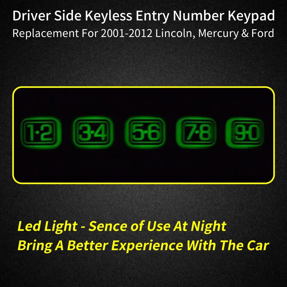 Driver Door Keyless Entry Number Keypad for 01-12 Lincoln Ford F-250 ...
