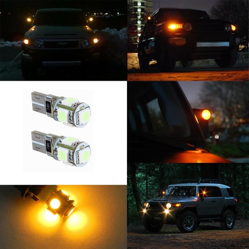 Amber 5-SMD High Power LED Side Mirror Light Bulbs For 2007-14 Toyota ...