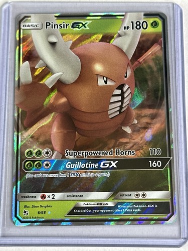 Pinsir GX - 6/68 - Pokemon Hidden Fates Sun & Moon Ultra Rare Card NM ...